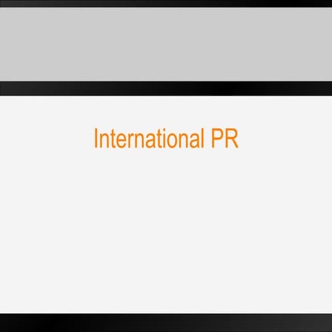 International Public Relations | PPT