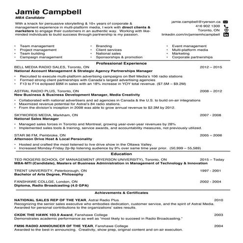 Jamie Campbell - CV | PDF
