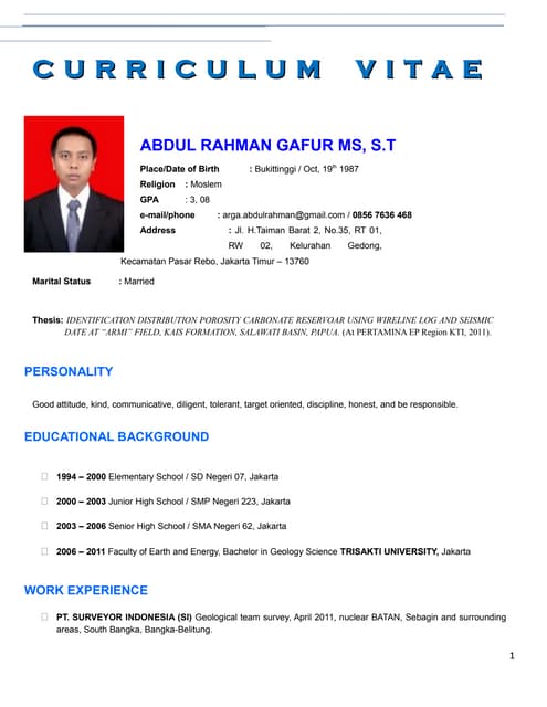 CV-RESUME Dimas Kusuma | PDF