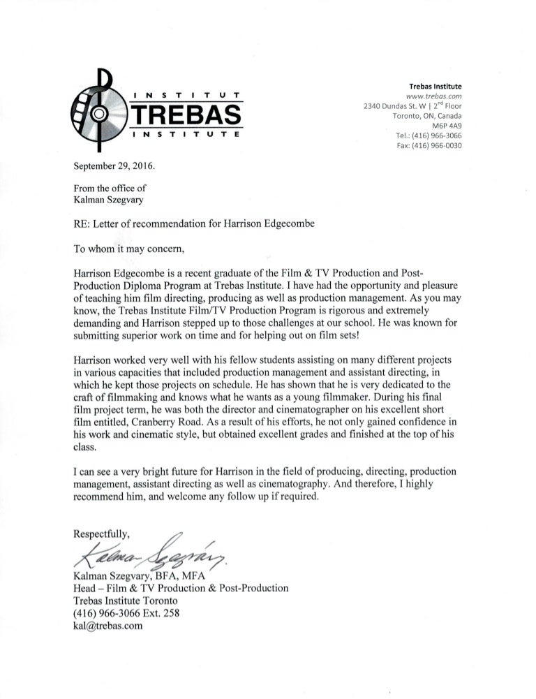 Final Letter of Rec (letterhead) - Harrison Edgecombe Sept 2016