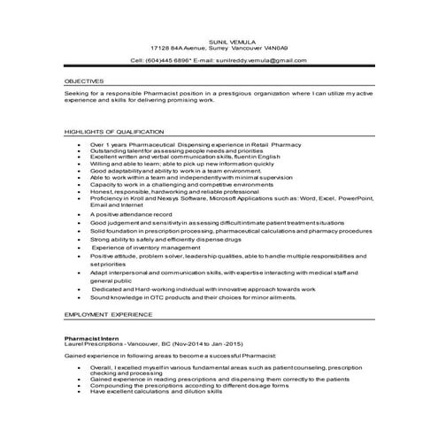 Resume 2015 | DOCX