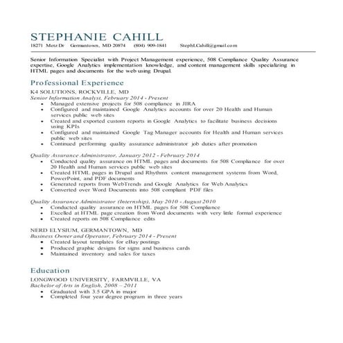 Amy Lilly Resume | DOC
