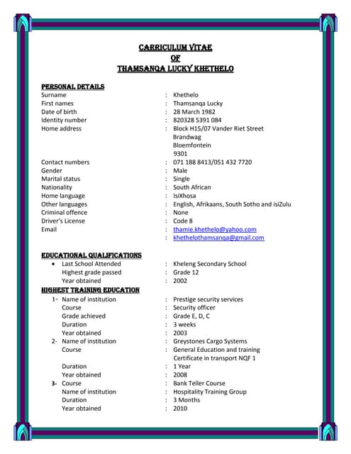 LERATO CV UPDATED22 | DOC