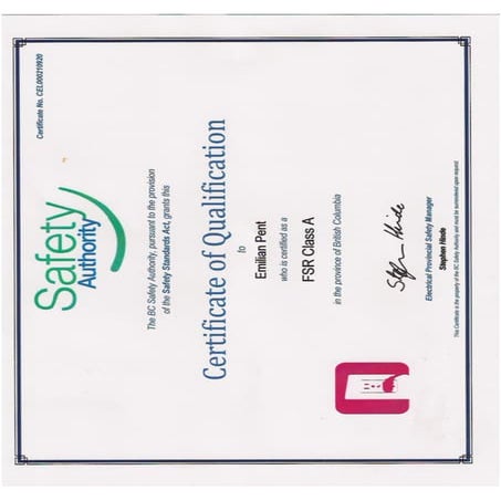 Safety Authority Certificate of Qualification | PDF