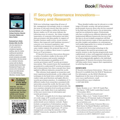 IT-Security-Governance-Innovations_joa_Eng_0515 | PDF | IT and Internet Support | Internet