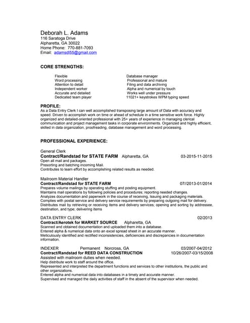 RHONDA'S RESUME REVISED | PDF