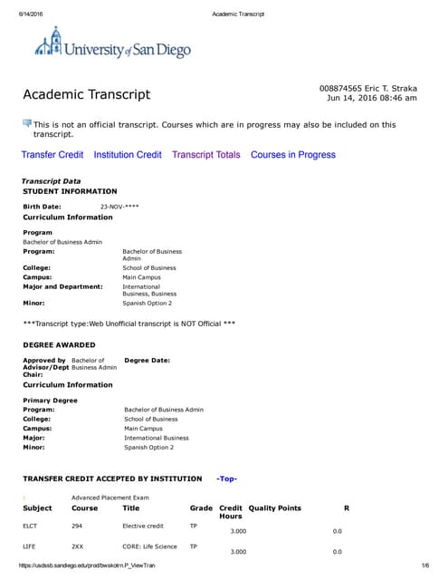 Academic Record | PDF