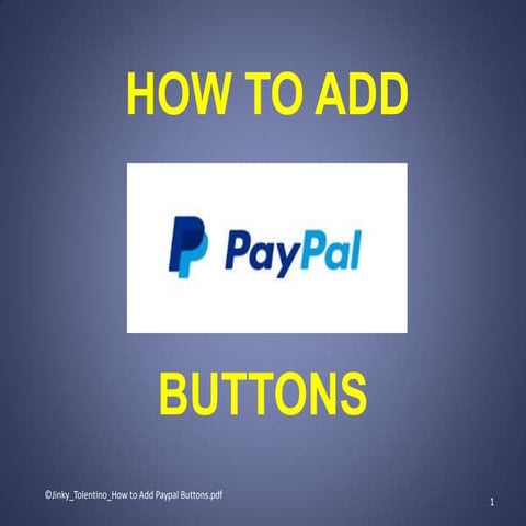 How to Add Paypal Buttons | PPT
