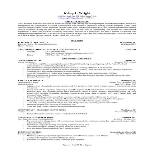 Kelsey Wright Resume 2016 (Current) | PDF | Home Financing | Personal Debt
