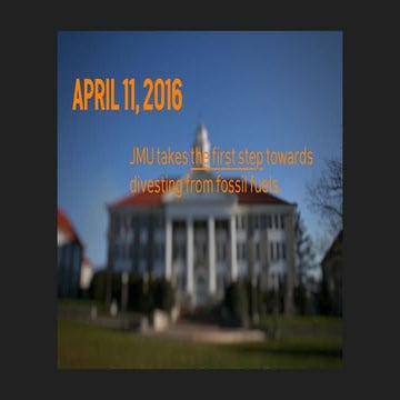 Divest JMU Photo Campaign | PPT