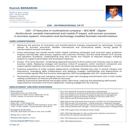 Bergeron Patrick Resume | PDF