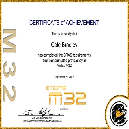 Midas_M32 Certification | PDF