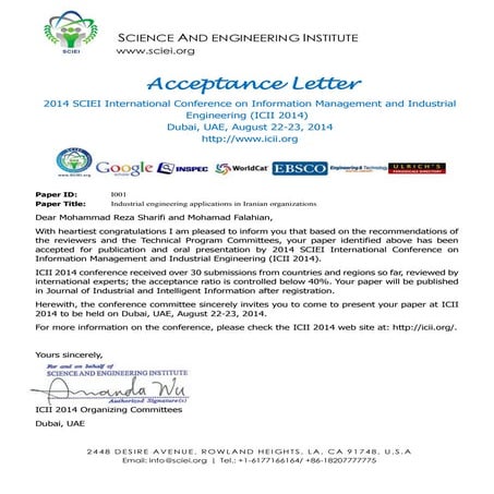 acceptance letter-1 | PDF