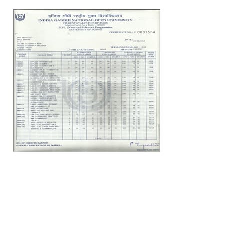 Bachelor`s Transcript | PDF