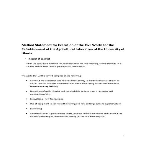 METHOD STATEMENT | DOC