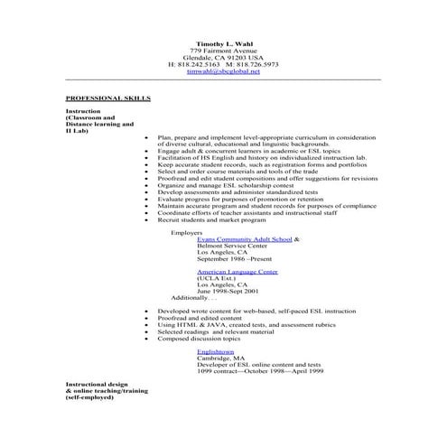 Résumé Online ed and lang. | PDF