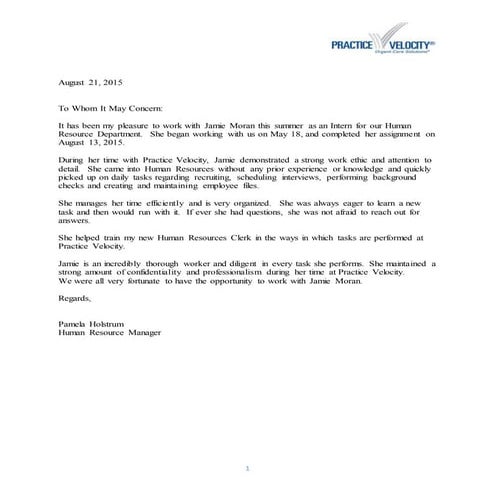 PV Reference Letter | PDF