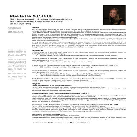 CV_MARIA HARRESTRUP | PDF