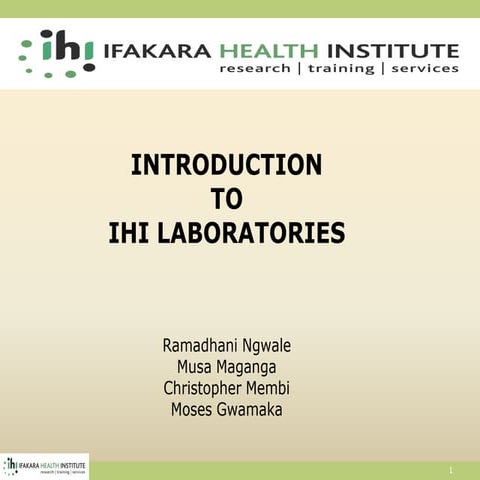 IHI LAB MUHAS PRESENTATION JULY 15 | PDF