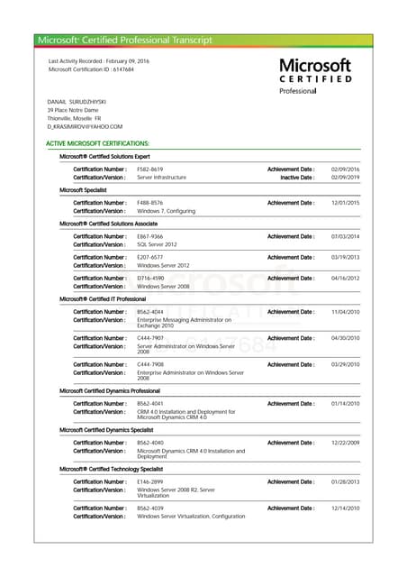 Microsoft Transcript | PDF | IT and Internet Support | Internet