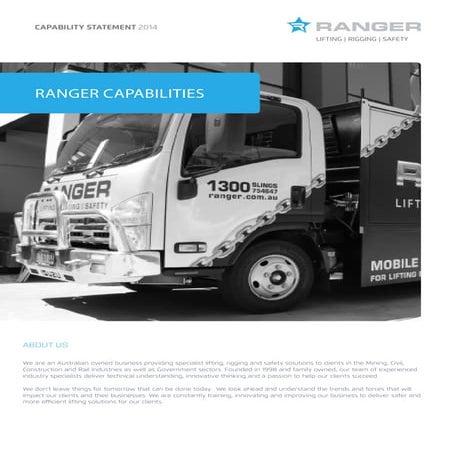 Ranger Capabilities 2014 | PDF | Logistics | Business
