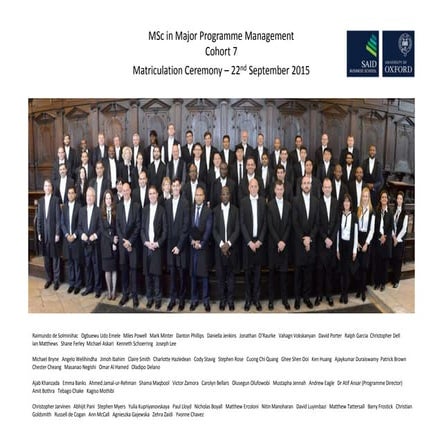 MMPM 7 Matriculation photo | PPT