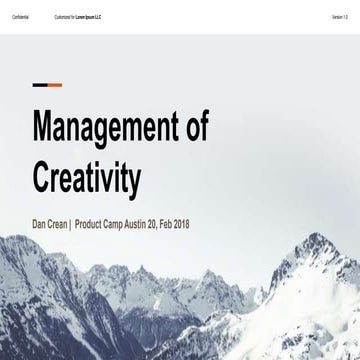 Management of Creativity | PPT