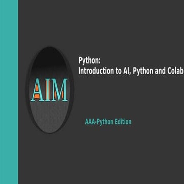 Aaa Ped 1 Python Introduction To Ai Python And Colab Ppt 2677