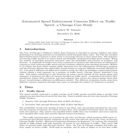 Speed Detection Of Moving Vehicles (Using Traffic Enforcement Camera ...