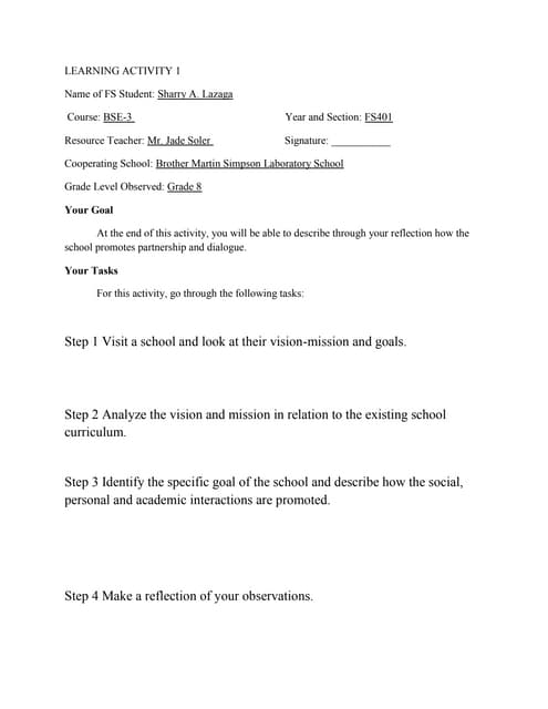 The lasallian reflection framework (ab galgo2012) | PDF | Christianity ...