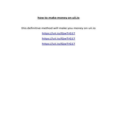 Make your money | PDF