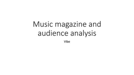 Mojo target audience analysis | PPTX