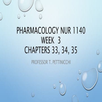 AAAAA Pharmacology NUR 1140 Wk 3 Lecture.pptx