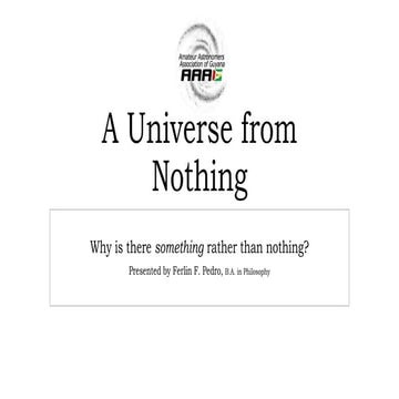 Aaag a universe from nothing | PPTX | Physics | Science