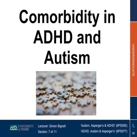 Section 7 - Comorbidity in ADHD and Autism | PPT