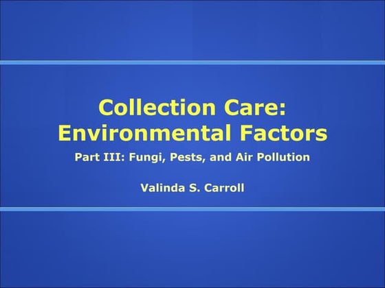 Collection Care I: Light | PPT