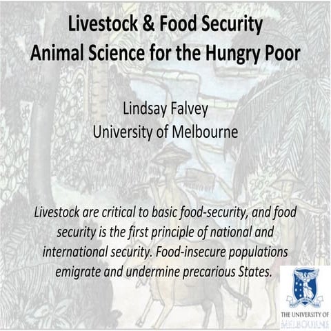 Livestock and Food Security | PPT