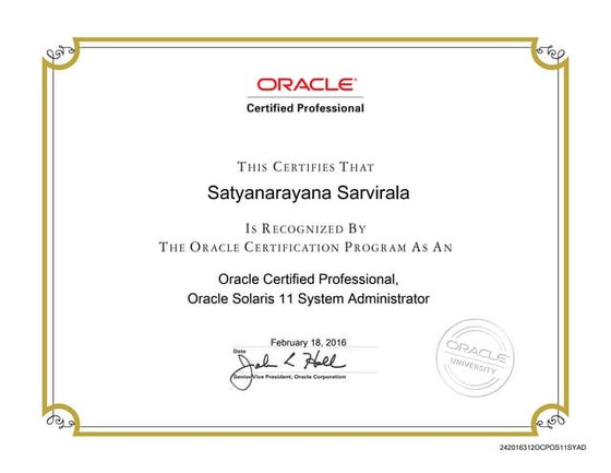 oracle linux certification of attendance | PPT