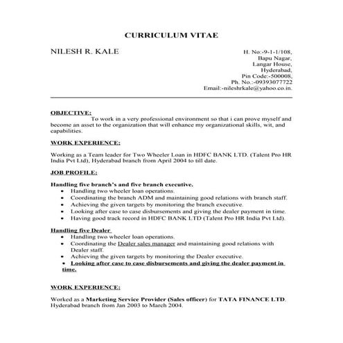 NILESH CV | PDF