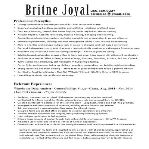 Maria's resume | PDF