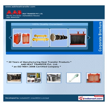 AAB Heat Transfer Pvt. Ltd., Faridabad, Plate Heat Exchangers | PDF