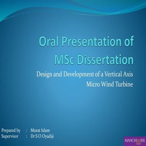 Presentation for MSc Thesis | PPTX