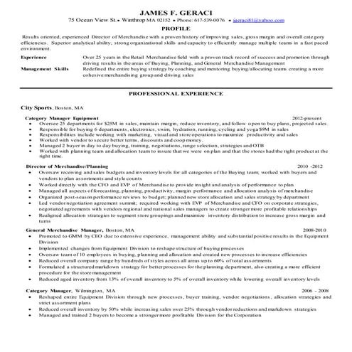 Jim Geraci Resume | DOCX