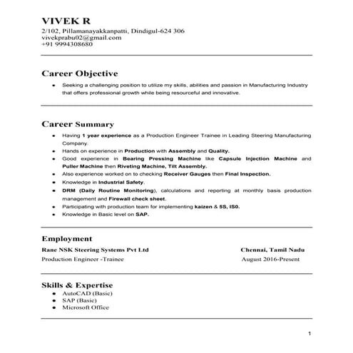 vivek-Resume current | PDF