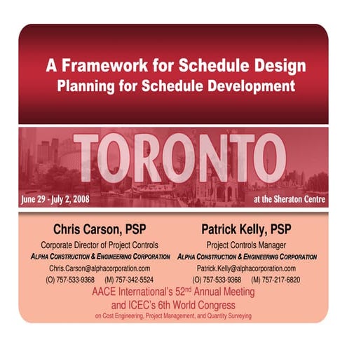 Schedule Design AACE | PDF