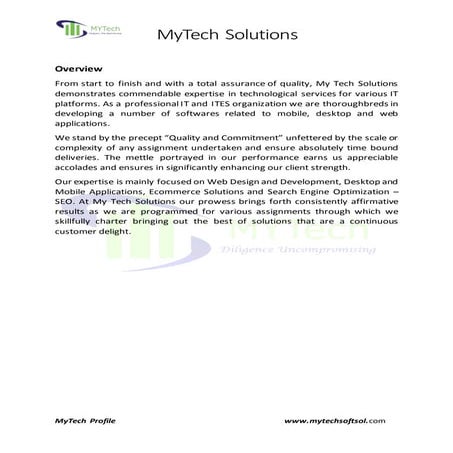 My Tech Solutions Profile | DOCX