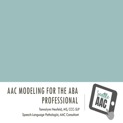 AAC Modeling for the ABA Professional | PDF