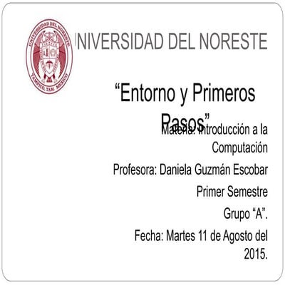 entorno y primeros pasos | PPTX