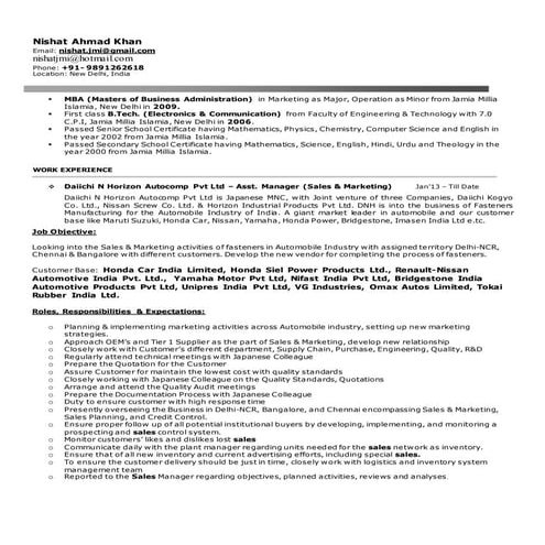 Nishat Khan's CV | PDF