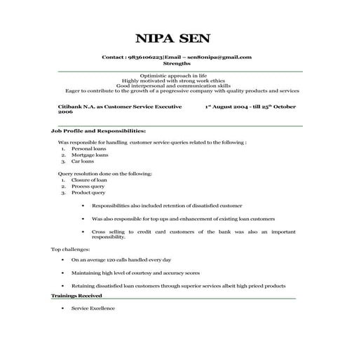 Nipa cv file | PDF
